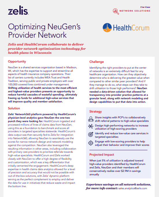 Optimizing NeuGen’s Provider Network